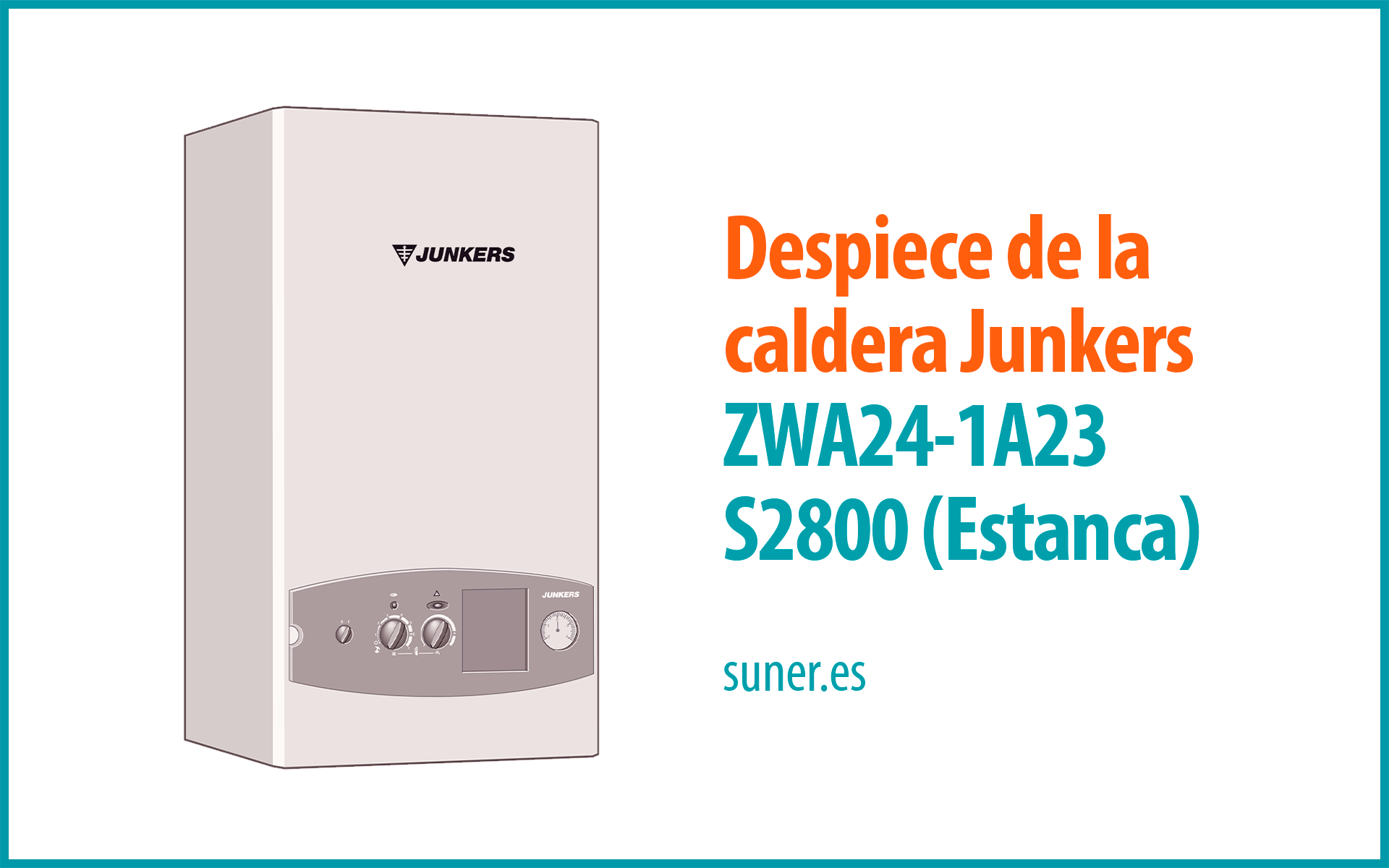 Despiece de la caldera Junkers Modelo ZWA24-1A23 S2800 (Estanca)