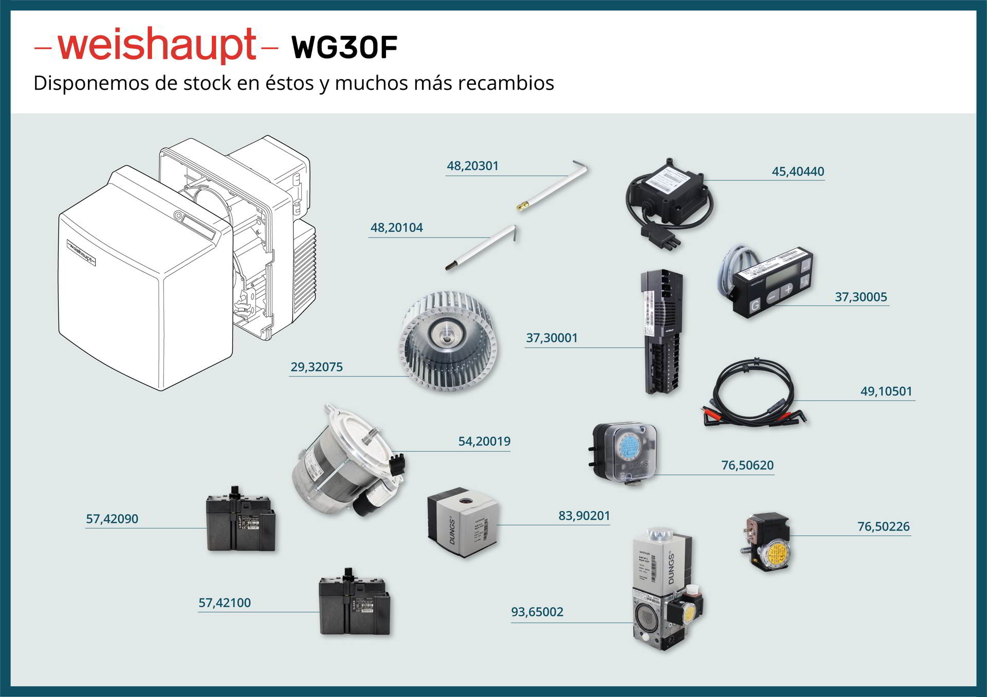 Quemador de gas Weishaupt WG30F
